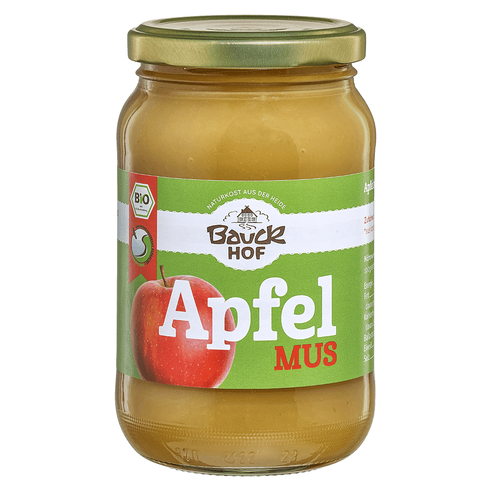 Bauckhof Apfelmus (gesüßt) 360g Bio – Auwald Bio