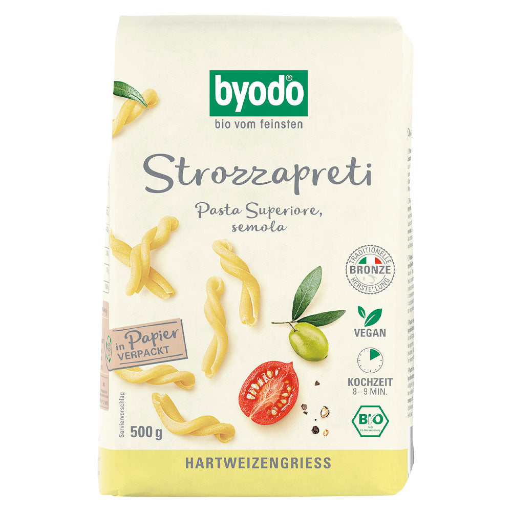 Kaufe jetzt BYODO Strozzapreti semola 500 g – Auwald Bio