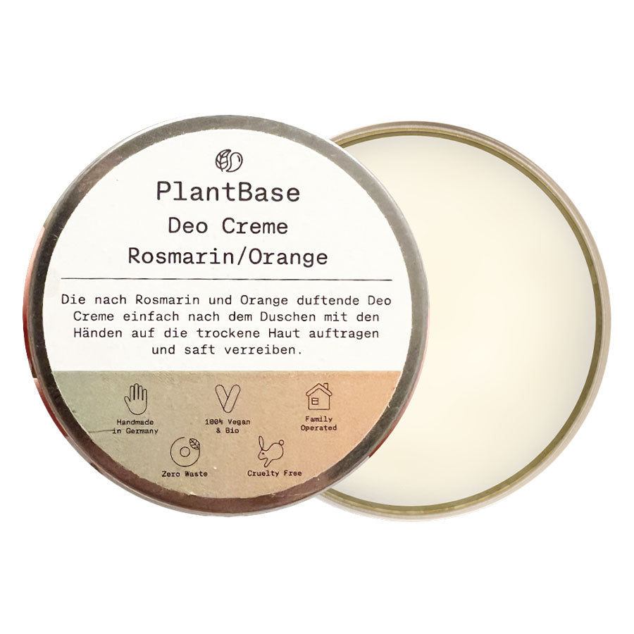 PlantBase Deo Creme Rosmarin/Orange Bio 50ml | Auwald Bio